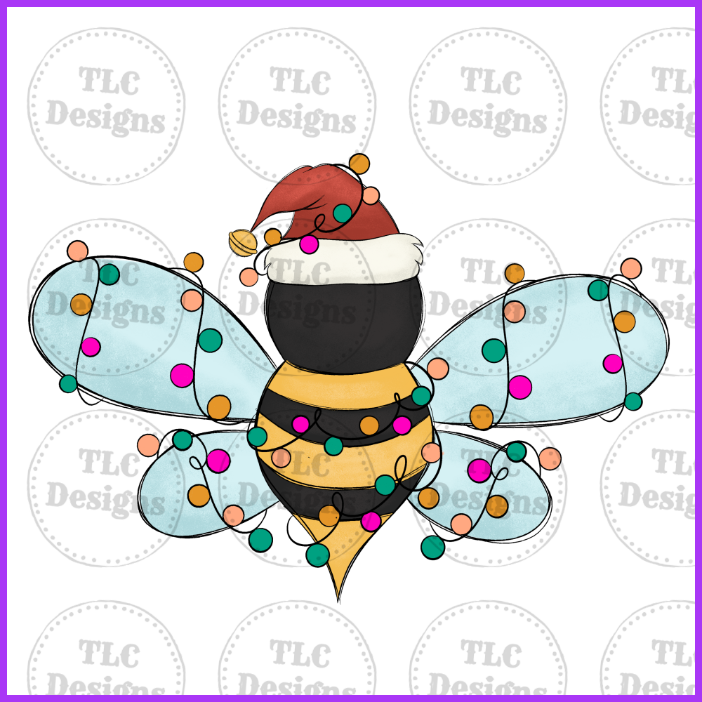 Bee with Santa Hat – TLC Designs and Customs, LLP