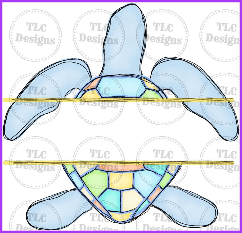 Blue Turtle Name Plate – TLC Designs and Customs, LLP