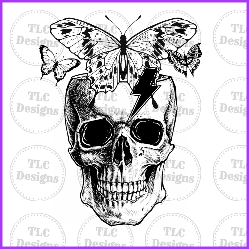 Butterfly Skull – TLC Designs and Customs, LLP