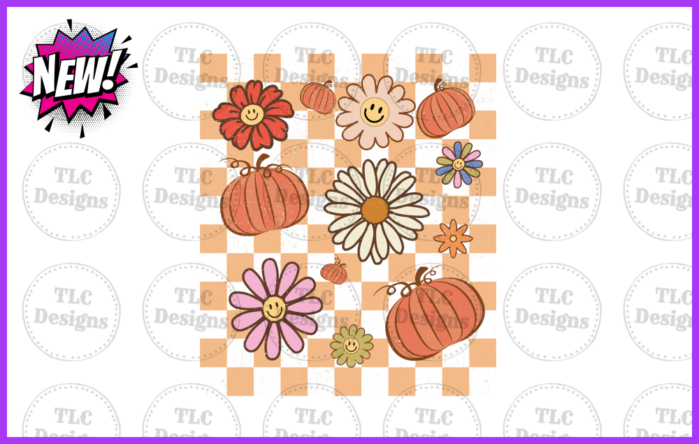 Checkered Fall Pumpkins – TLC Designs and Customs, LLP