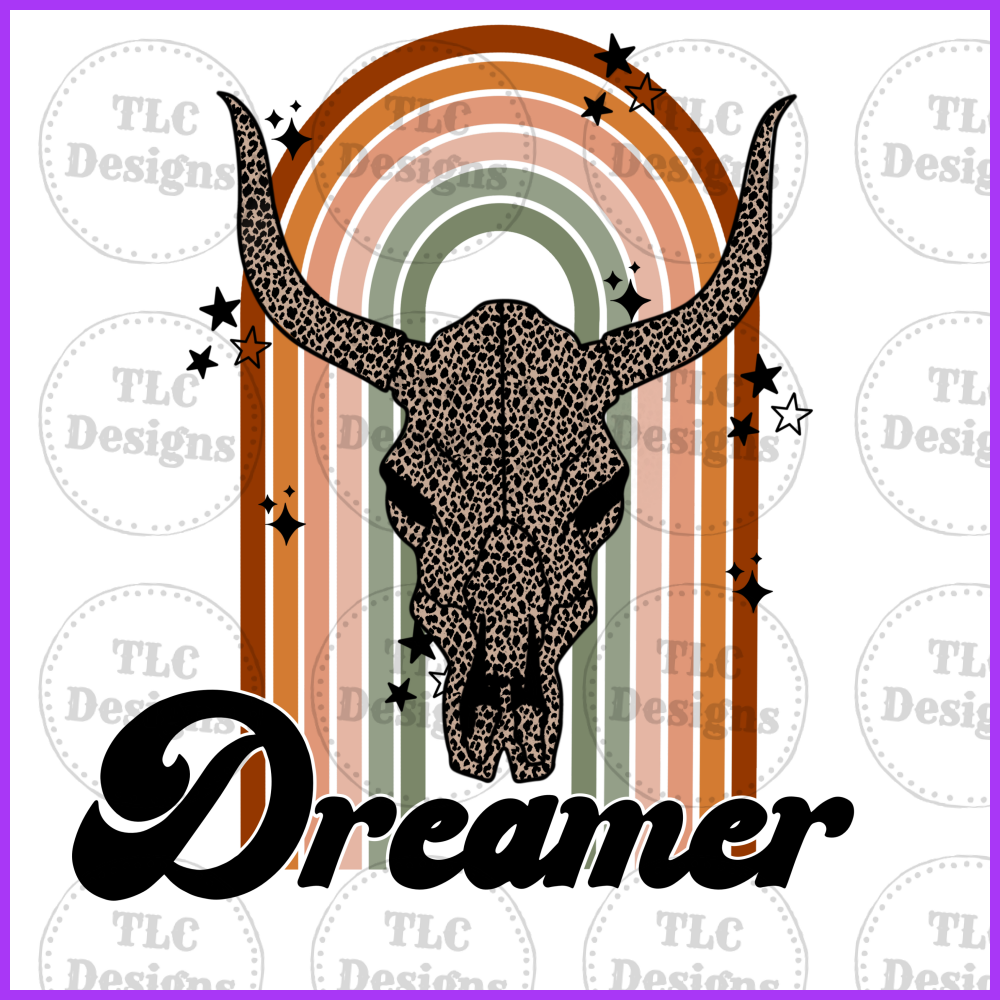 Dreamer Bull Skull – TLC Designs and Customs, LLP