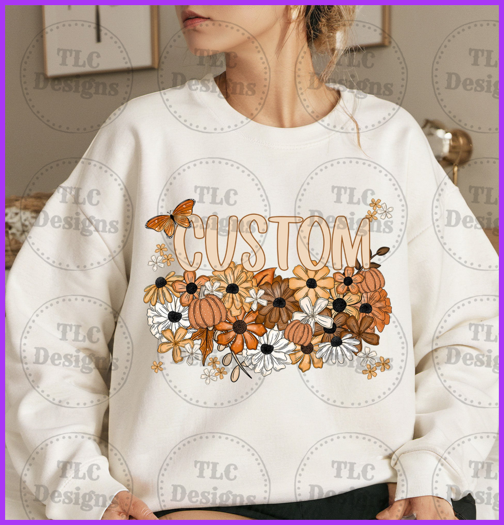 Fall Floral Names Custom – TLC Designs and Customs, LLP