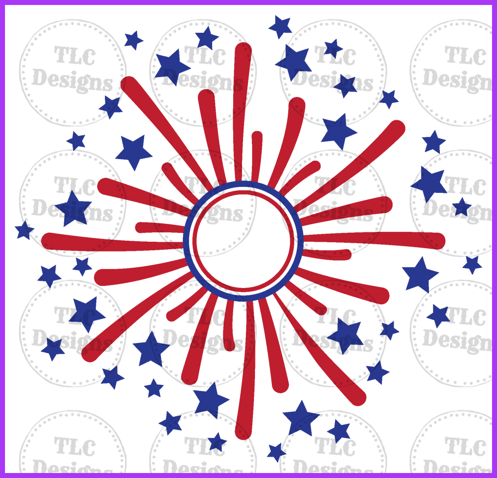 Firework Monogram 1 – TLC Designs and Customs, LLP