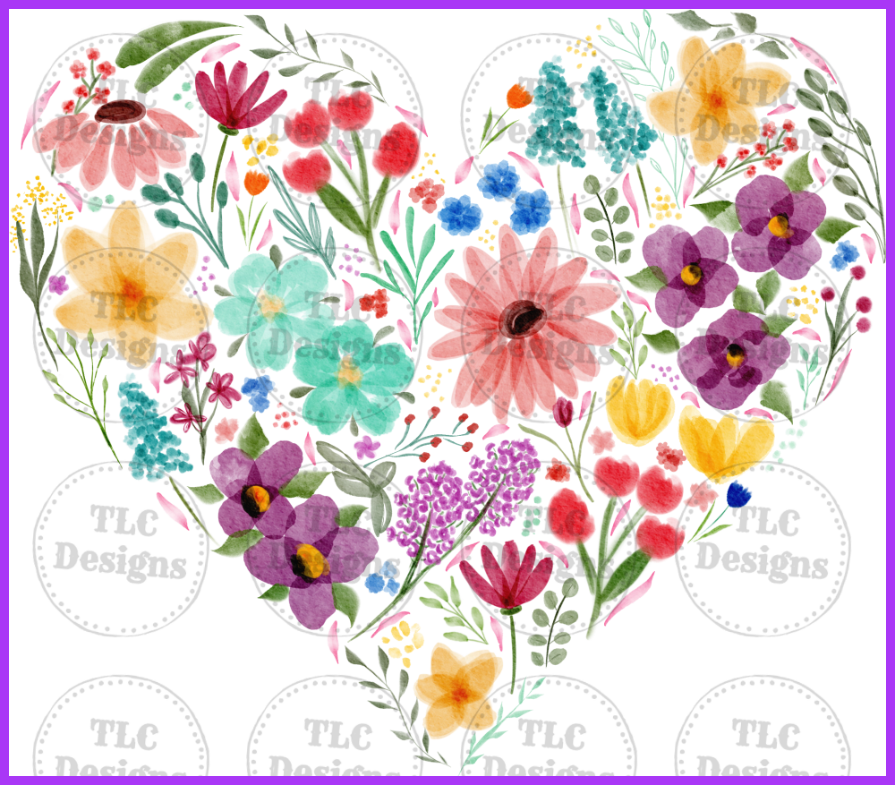 Floral heart – TLC Designs and Customs, LLP