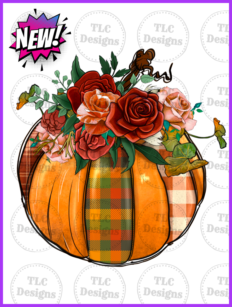 Floral Pumpkin – TLC Designs and Customs, LLP