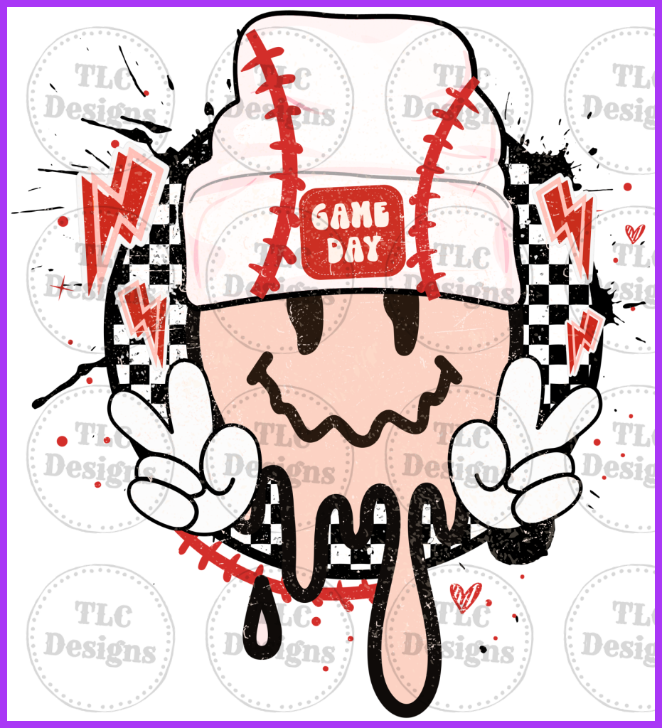 Game Day- Smiley Face Peace Sign – TLC Designs and Customs, LLP