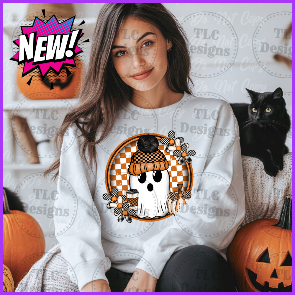 Hello Fall Checkered Ghost – TLC Designs and Customs, LLP