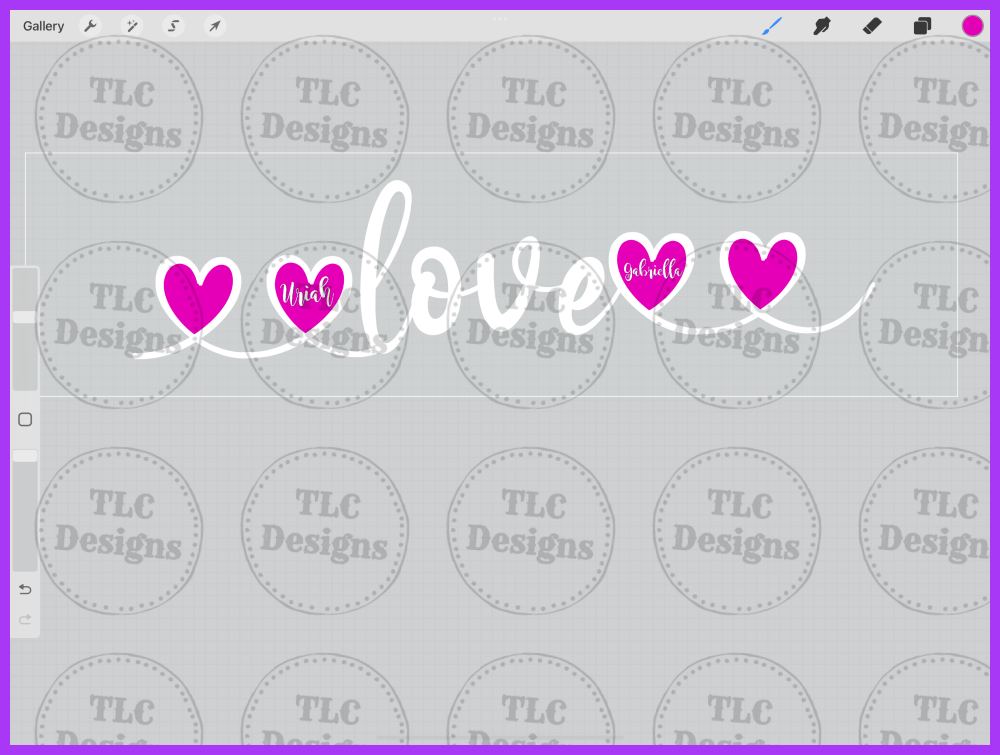 Love with names – TLC Designs and Customs, LLP