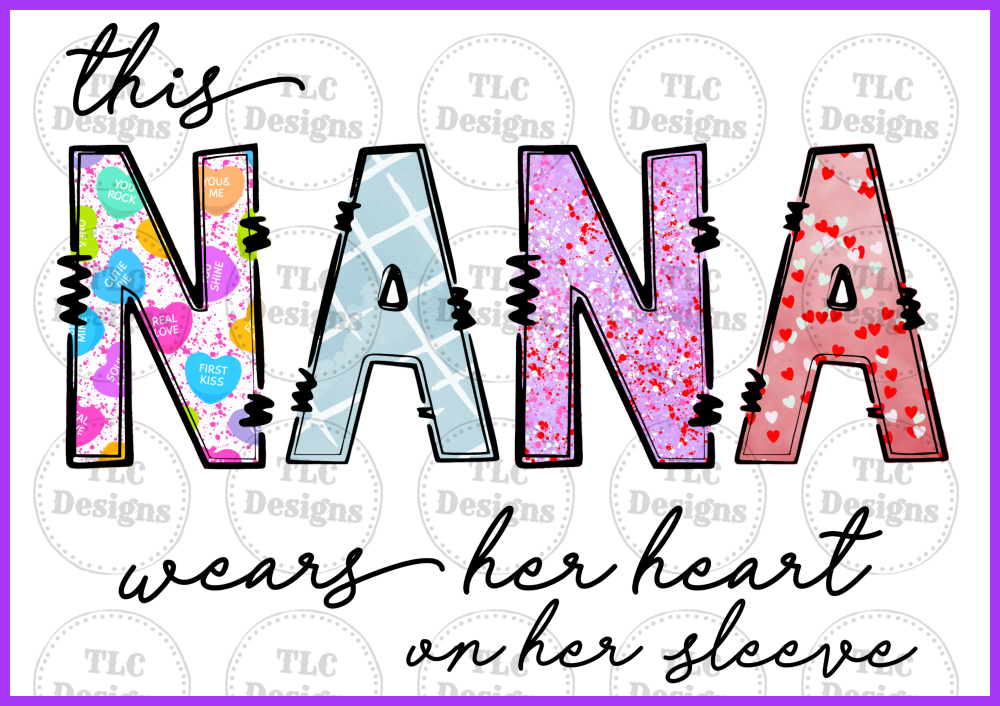 Nana- Wear your heart on your sleeves- 6 hearts included (3.5") – TLC ...