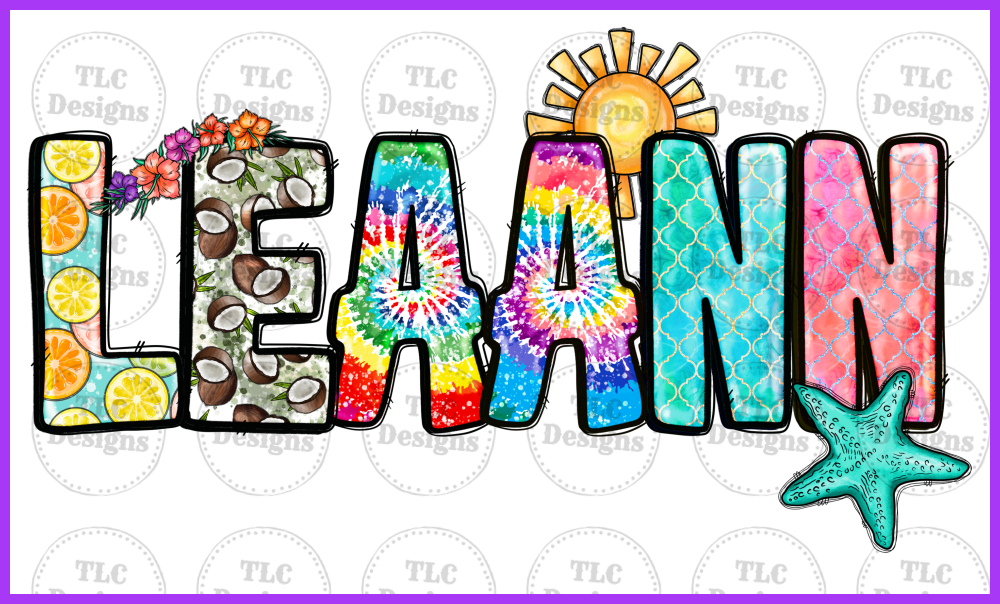 Summer Theme Names- put name in notes – TLC Designs and Customs, LLP