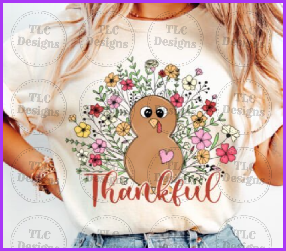 Thankful Floral Turkey – TLC Designs and Customs, LLP