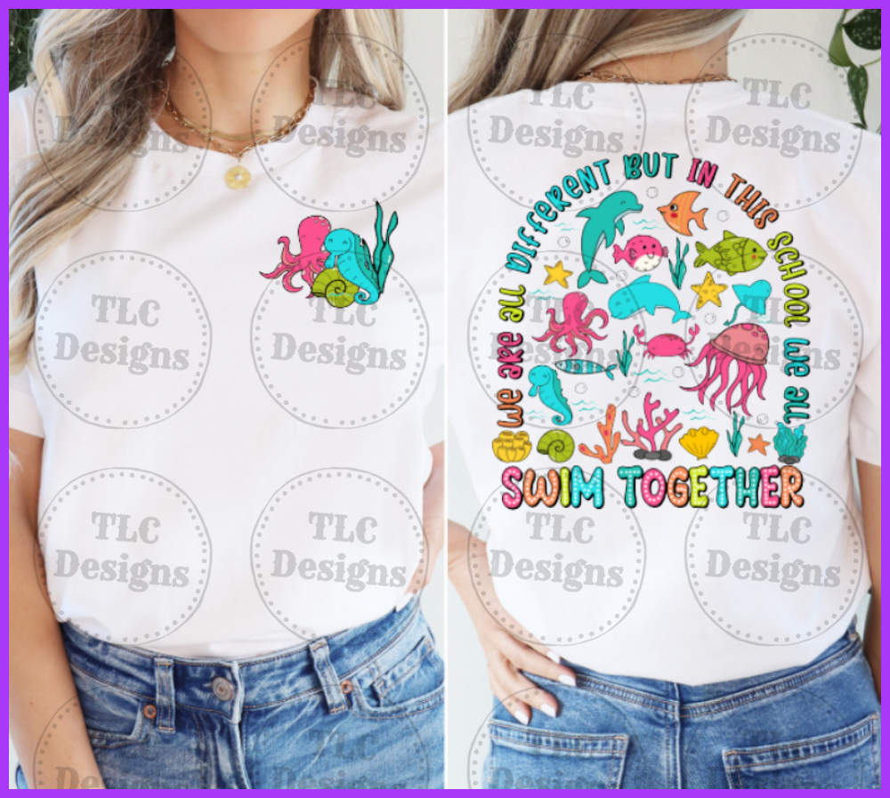 We all swim together with free pocket – TLC Designs and Customs, LLP